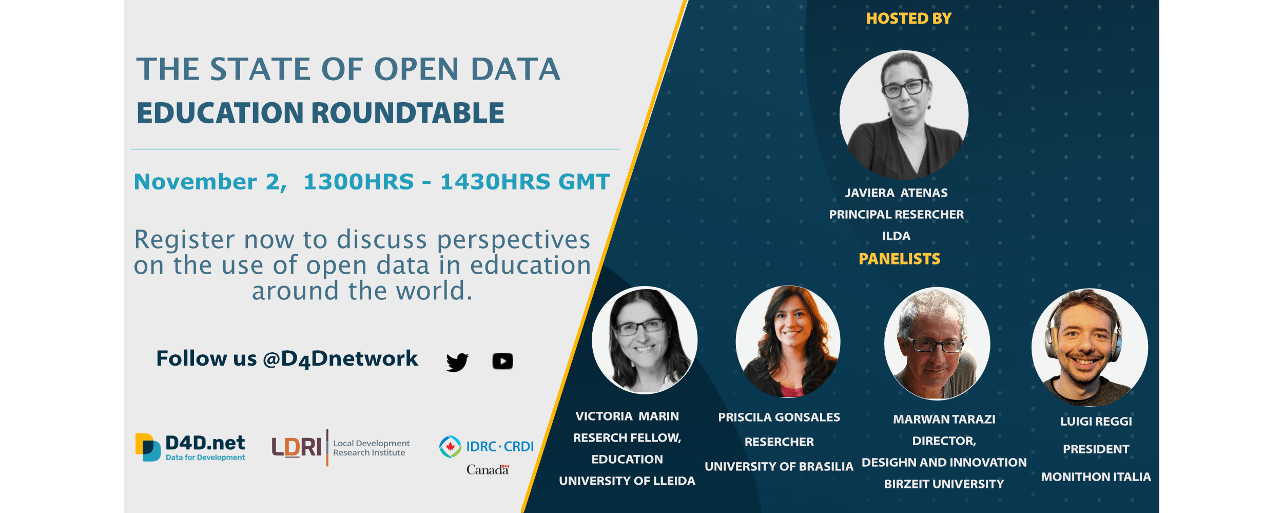 Let's talk about open data and education at The State of Open Data Roundtables - Monithon